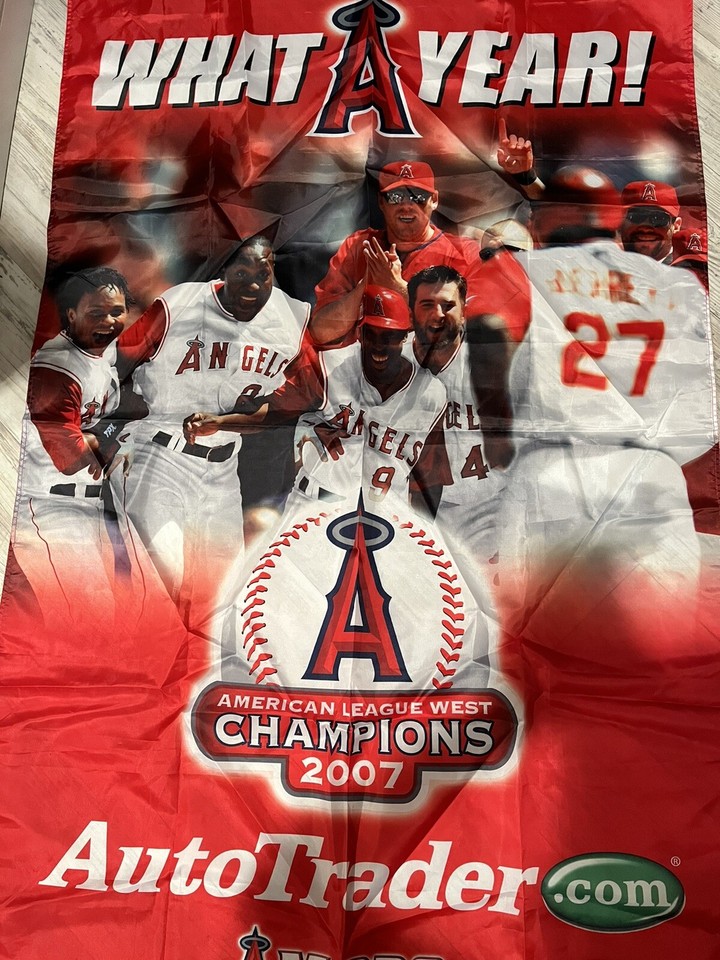 Anaheim Angels What A Year American League West 2007 Banner 35x60 | eBay