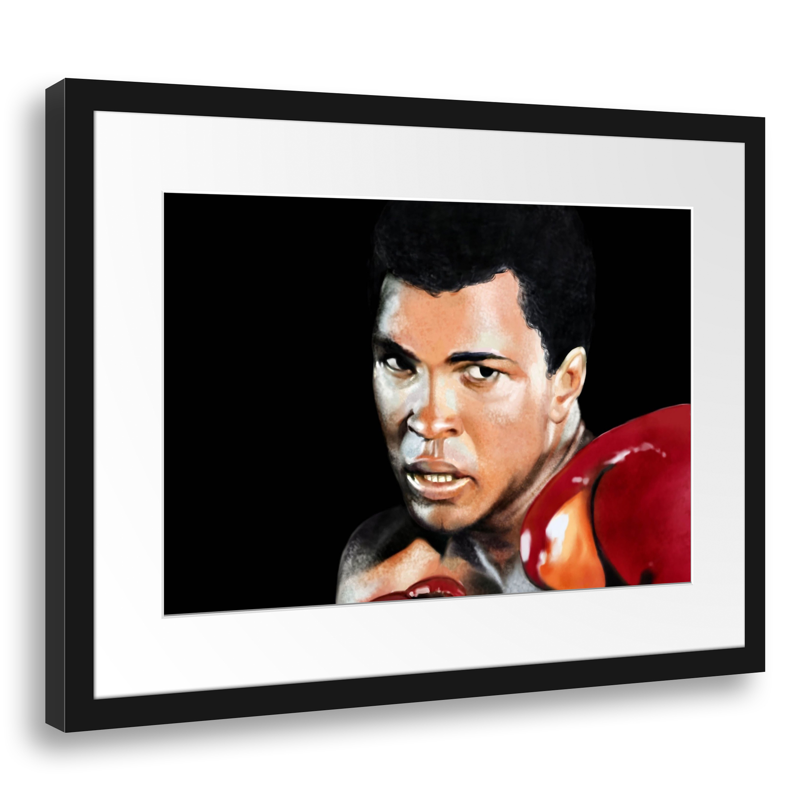 Wandbild Muhammad Ali nach-gemalt rote Box-Handschuhe Potrait | eBay