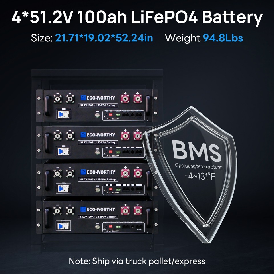 ECO-WORTHY 7380W 48V Solar Panel Kit 48V Output+ MPPT & 20KWh Lithium ...