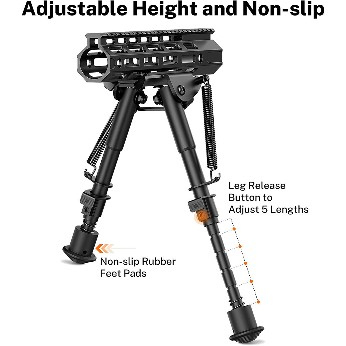2023 NEW 6-9" Tactical M LOK Bipod Adjustable Hunting Rifle Bipod Fit ...