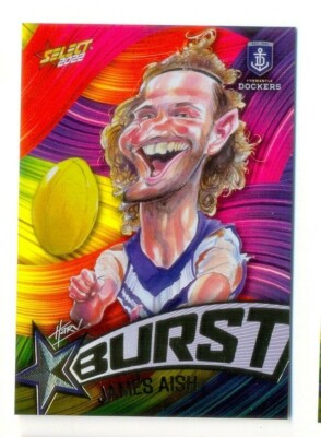 2022 AFL Select Footy Stars Star Burst Paint card SBP21 James Aish ...
