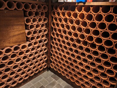Wine rack terracotta wine bottle storage tubes, 12" long, 4" diameter ...