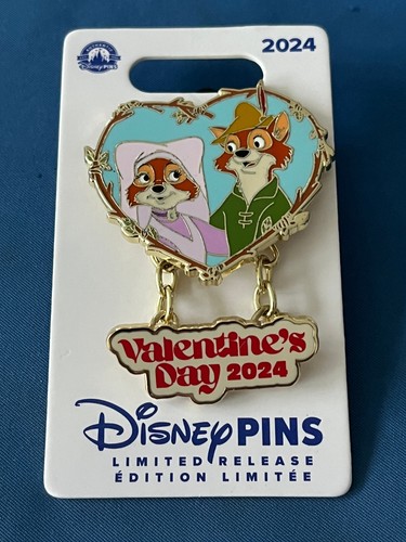 ROBIN HOOD Disney Pin 2024 VALENTINES DAY Dangle LR New on card | eBay