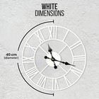 Wall Clock Roman Round Face White Large Roman Numerals Skeleton ...