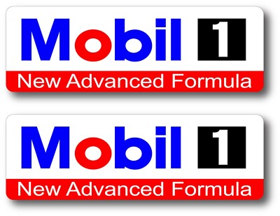 2X MOBIL 1 OIL RACING DECAL STICKER 3M VINYL VEHICLE WINDOW WALL CAR ...
