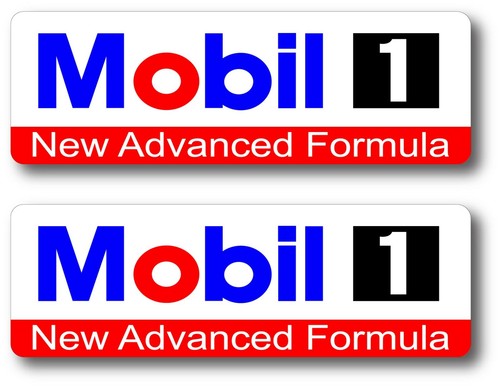 2X MOBIL 1 OIL RACING DECAL STICKER 3M VINYL VEHICLE WINDOW WALL CAR ...