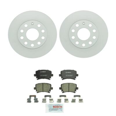 Bosch Rear Solid 259.8mm Rotors & Ceramic Disc Brake Pads Kit For Jetta ...