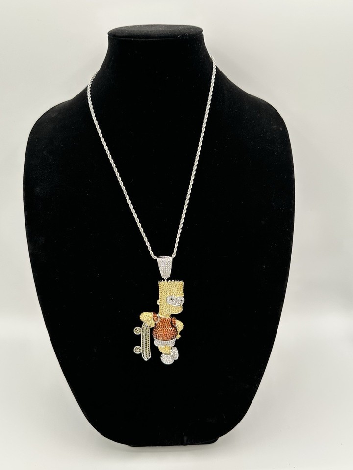 Bart Simpson Custom Jewelry Pendant and Chain | eBay