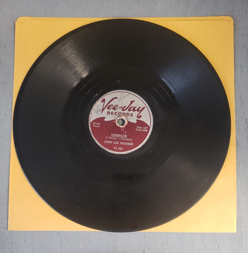 JOHN LEE HOOKER Dimples / Baby Lee VEE JAY Blues 1956 78 RPM SHELLAC ...