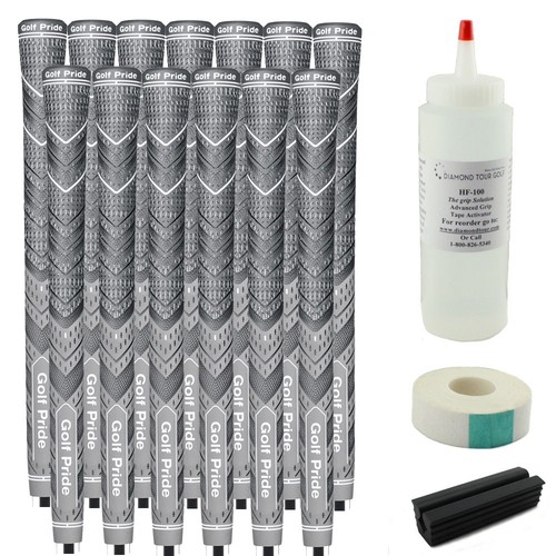 13 New Golf Pride MCC Plus 4 Gray Standard Grip - With Grip Kit | eBay