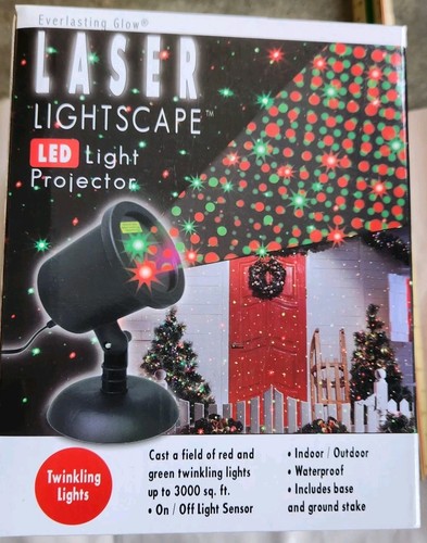 Everlasting Glow, Laser Lightscape LED Projector Red & Green Twinkle ...