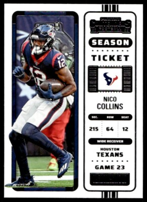 2022 Panini Contenders Season Ticket Nico Collins G383 #39 | eBay