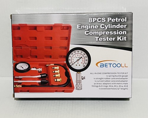 BETOOLL HW0130 8pcs Petrol Engine Cylinder Compression Tester Kit ...