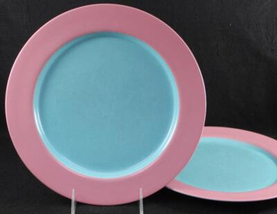 Lindt-Stymeist Colorways Group of 2 Dinner Plates Pink and Turquoise ...