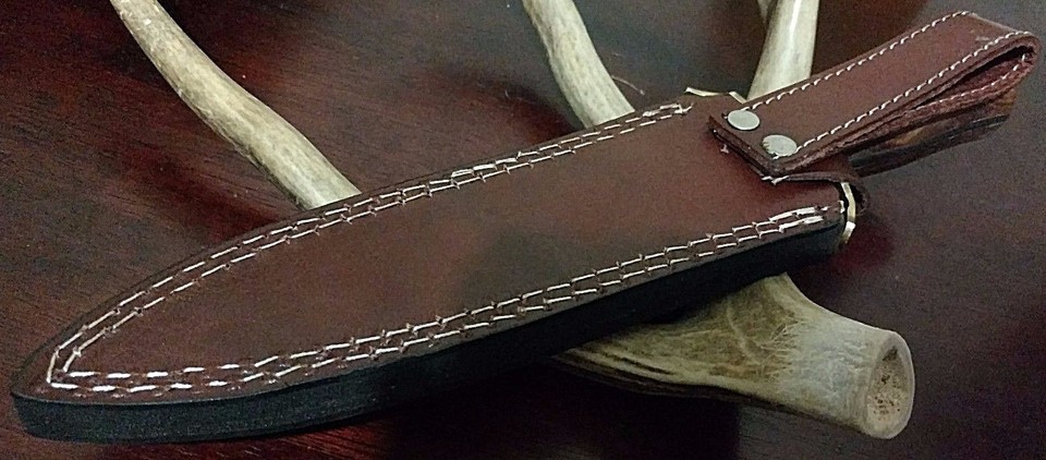 OLD WESTERN STYLE PIG STICKER HUNTING BOWIE KNIFE W/ SHEATH CASE !!! | eBay