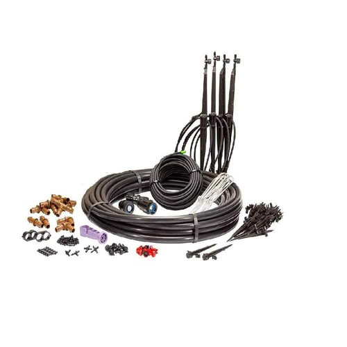 Black Drip Irrigation Kit with Drippers, Micro-Bubblers, and Micro-Sprays | eBay