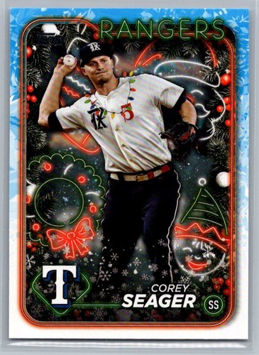 2024 Topps Holiday Mega Box Corey Seager SP Christmas Lights Necklace # ...
