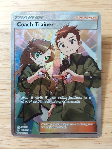 Coach Trainer 233/236 Unified Minds NM Ultra Rare Full Art Pokemon Card ...