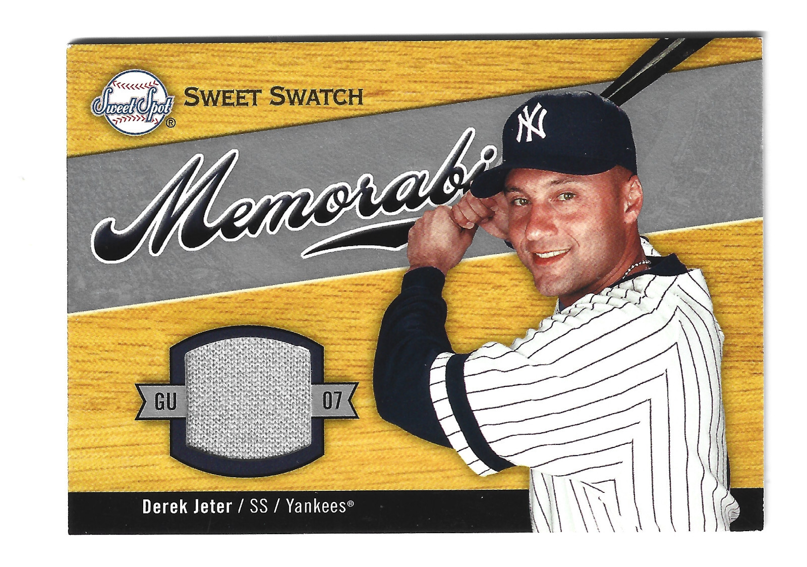 2007 UPPER DECK SWEET SPOT JERSEY RELIC DEREK JETER NEW YORK YANKEES ...
