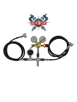 Dual Hose Nitrogen Regulator Shock Fill Kit 1500 PSI 8' Stainless ORI ...