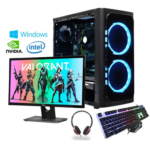 Desktop Gaming Computer PC Bundle Intel Core i7 16GB RAM 1TB HDD GT730 ...