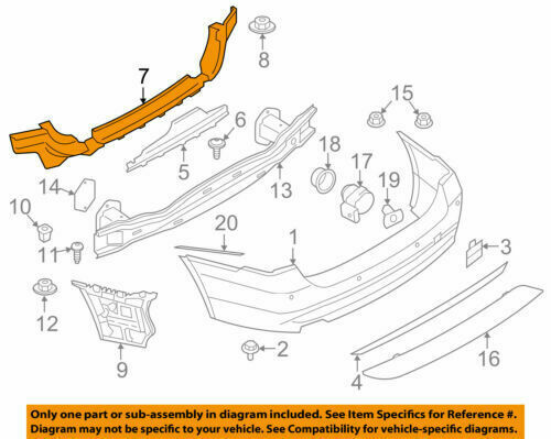 OEM BMW F34 318D 320D 320DX 320I 320IX 325D GUIDE CENTER REAR ...