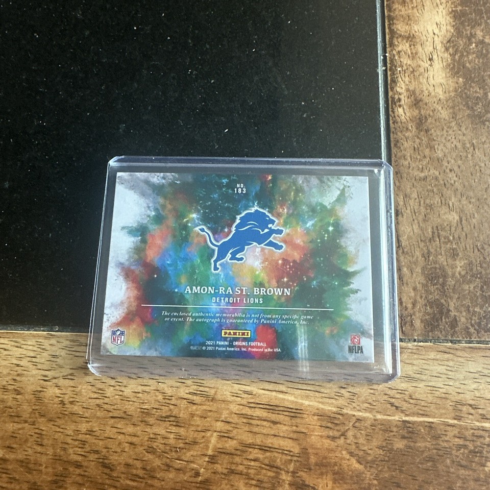 2021 Panini Origins Amon-Ra St. Brown Rookie Patch Auto #183 | eBay