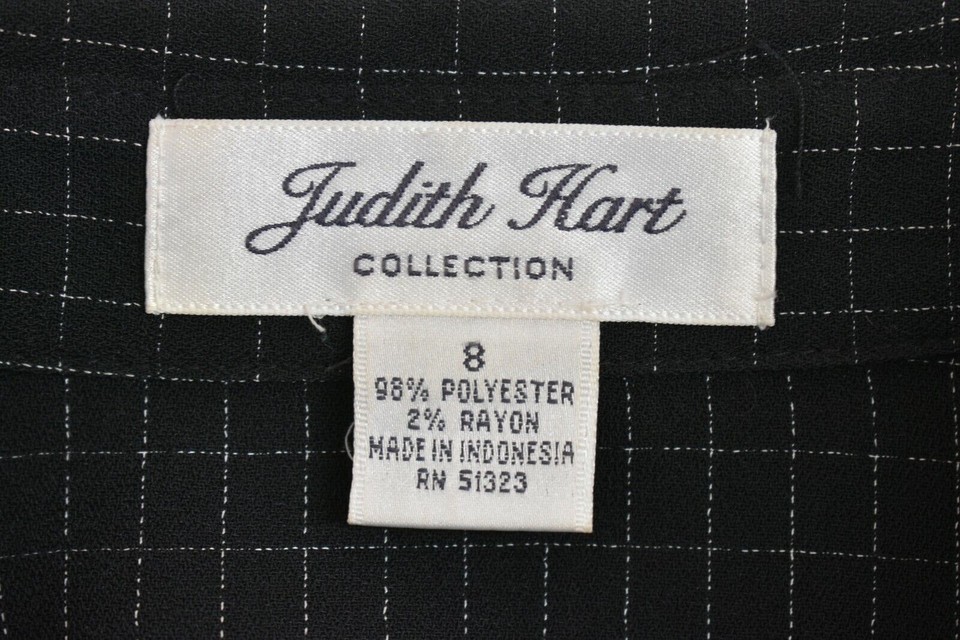 Judith Hart Collection Womens Black Shirt White Stripes Short Sleeves ...