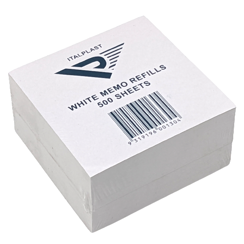 Italplast Memo Cube Refill Paper 98 x 98mm White 500 Sheets I130PR ...