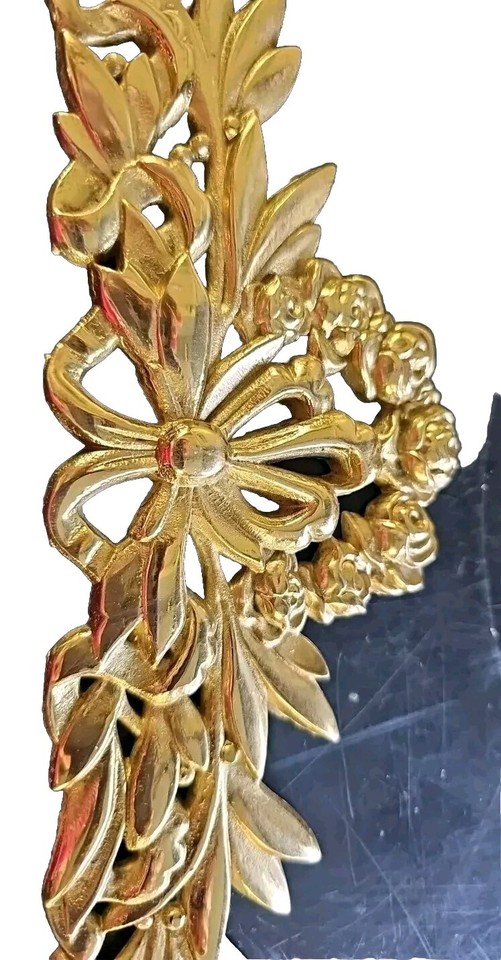 14 1/2” Vintage Solid Brass furniture Bow & Rose Furniture Adornment | eBay
