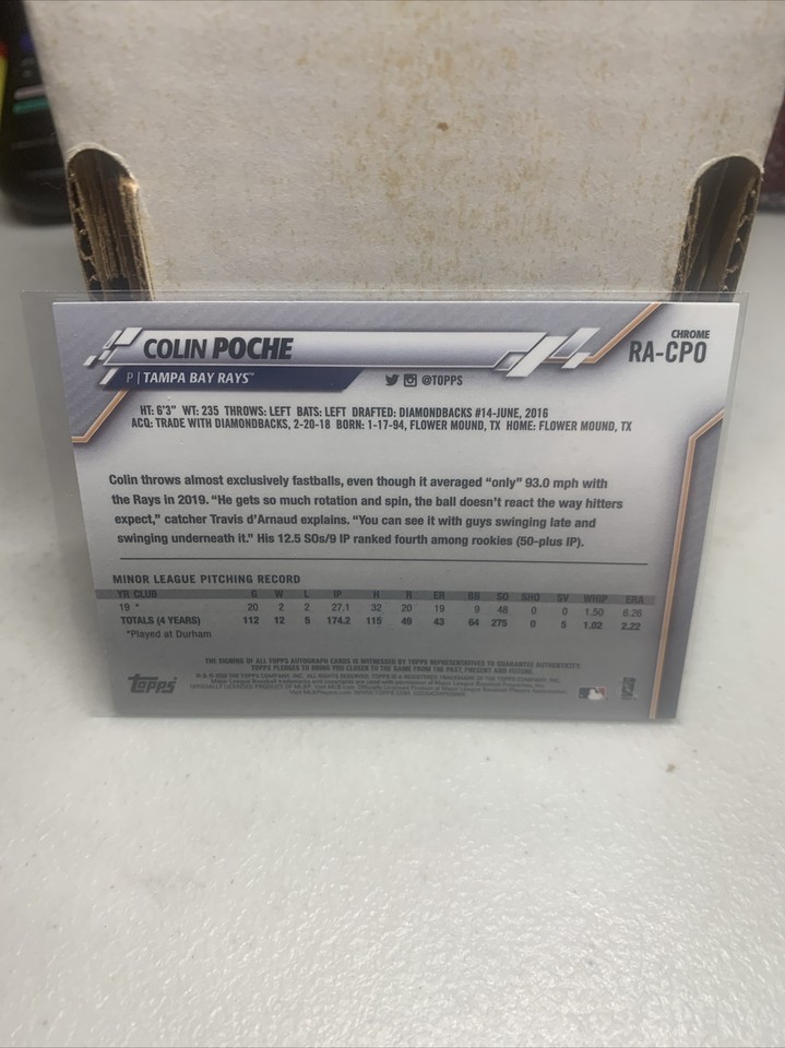 2020 Topps Chrome Rookie Auto Colin Poche | eBay