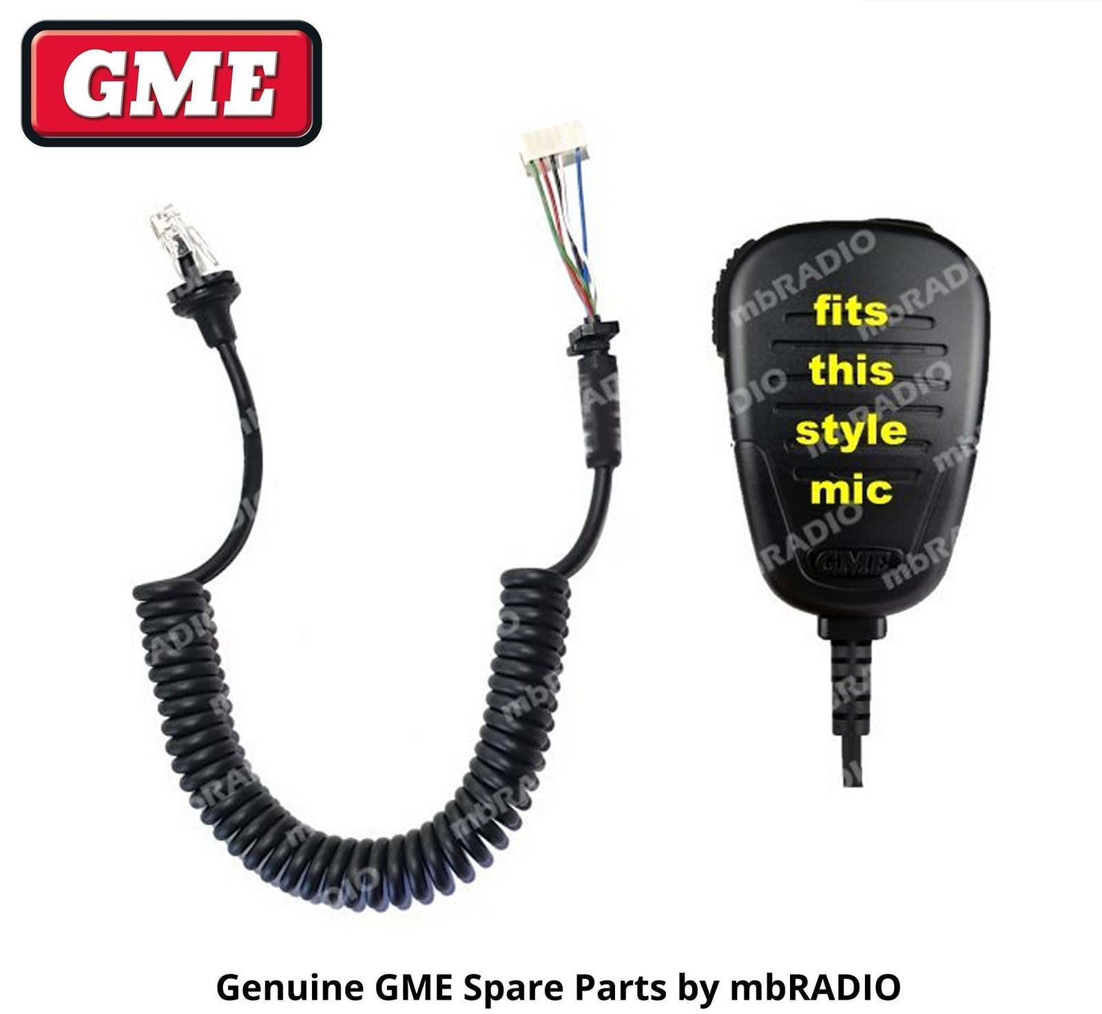 GME MICROPHONE CURLY CORD MC511(B/W) MC513B MC513BC MC516(B/W) MC517B ...