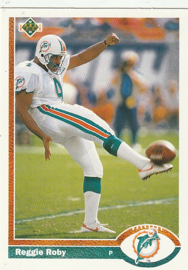 FREE SHIPPING-MINT-1991 Upper Deck Reggie Roby #272 DOLPHINS PLUS BONUS ...