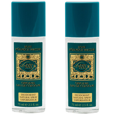 4711 ECHT KÖLNISCH WASSER Original Eau de Cologne Natural Deo 2 x 75ml ...