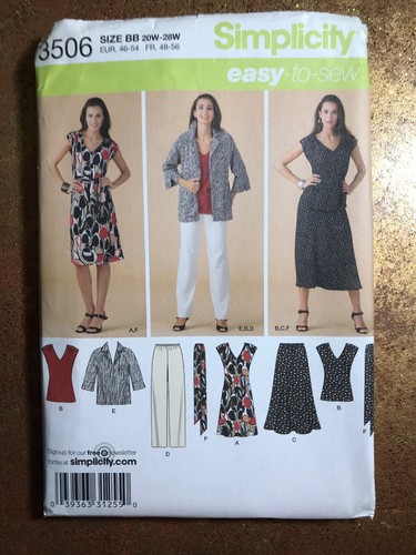 3506 SIMPLICITY Sewing Pattern Women’s Dress Top Skirt Pants Jacket UC ...