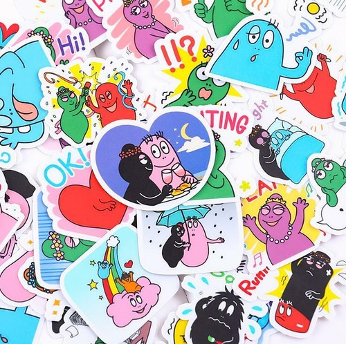 Barbapapa Scrapbook/Skateboard Vinyl Sticker Set Of 40 Pieces | eBay