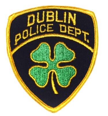 DUBLIN OHIO OH Sheriff Police Patch SHAMROCK 4 LEAF CLOVER VINTAGE OLD ...