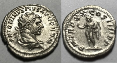 Rare original Ancient Roman silver Coin antoninianus Caracalla Sol/EF ...