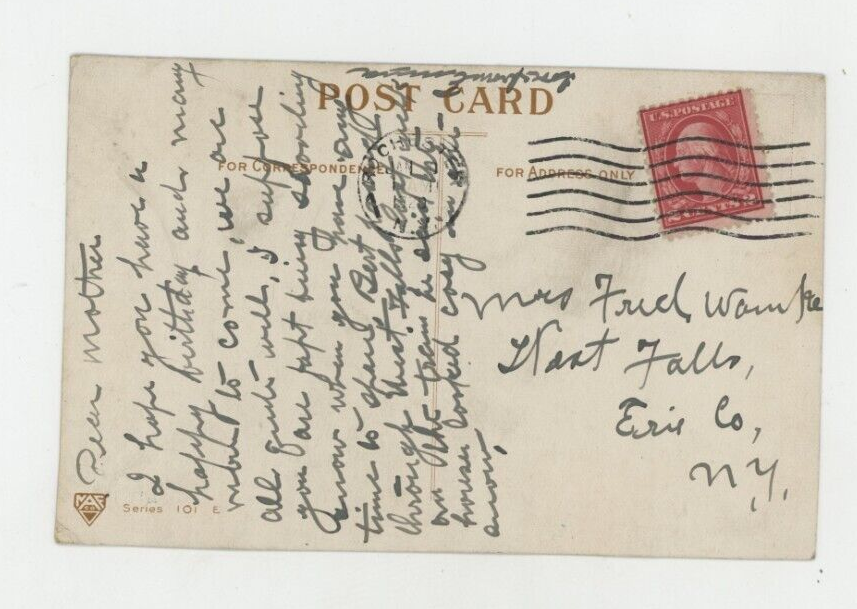Vintage Postcard HAPPY RETURNS VIOLETS POEM GOLD EDGES POSTED STAMP | eBay