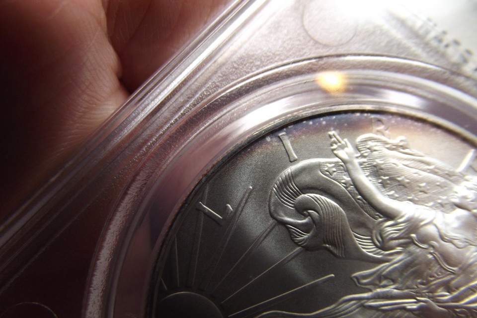 2009 ANACS Silver Eagle MS70 First Release 579 of 779 Toned | eBay