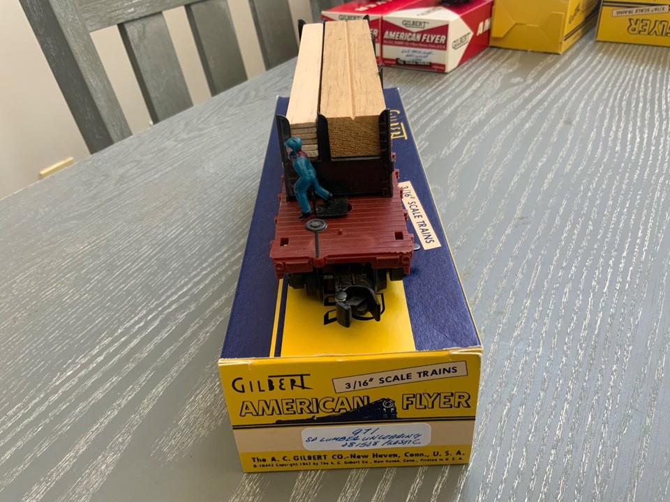 VINTAGE American Flyer TRAIN #971 PLASTIC SP LUMBER UNLOADING CAR 1956 ...