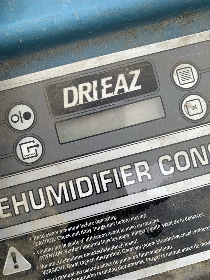 Dri-Eaz Evolution LGR Dehumidifier Turn On Needs Screen Cleaning ...