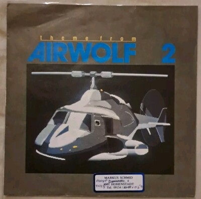 Theme from Airwolf 2 Kalle Trapp,Rolf Köhler 7" Zoll 1987 (VG+++/VG ...