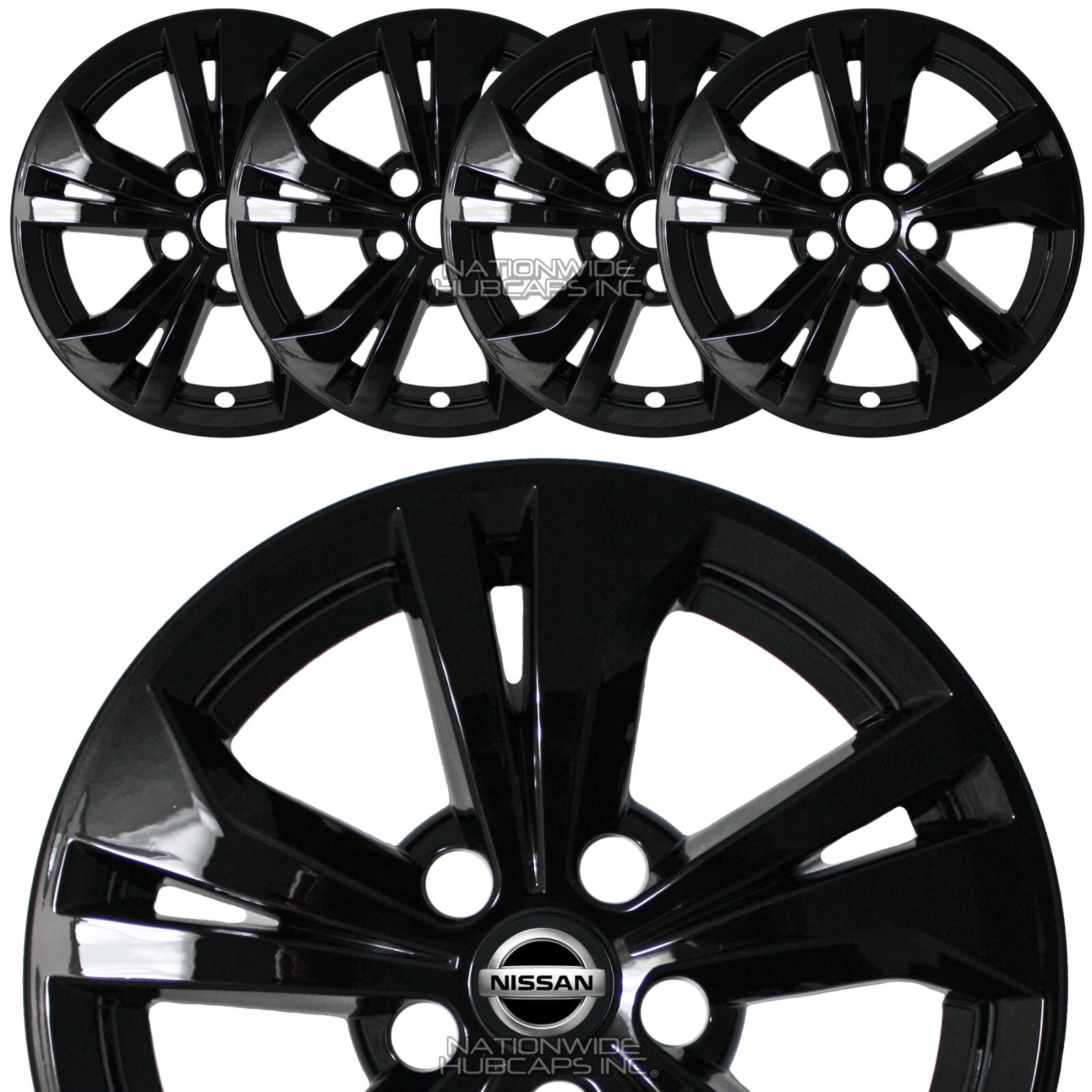 4 fit Nissan Sentra SV 2020-2023 Black 16" Wheel Skins Hub Caps Alloy ...