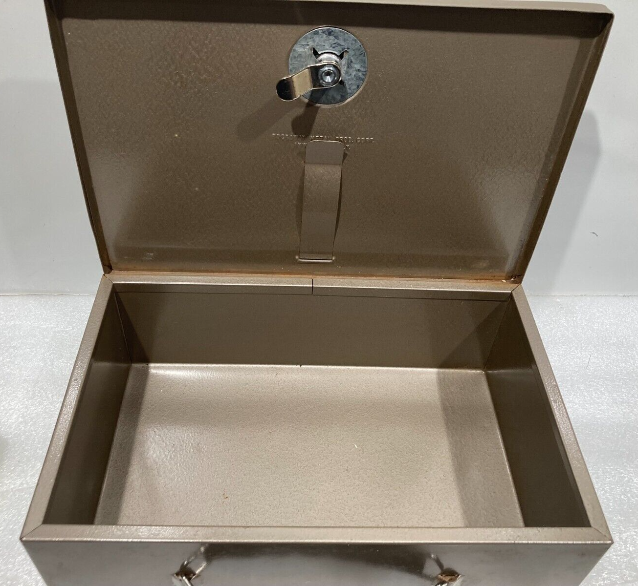 ROCKAWAY METAL LOCK BOX WITH KEY 12.75" x 8.5" x 4.5" STRONG HEAVY ...