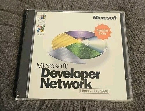 MICROSOFT Developer Network Library - Jul&Oct 1996 Contains 2 CDs w ...