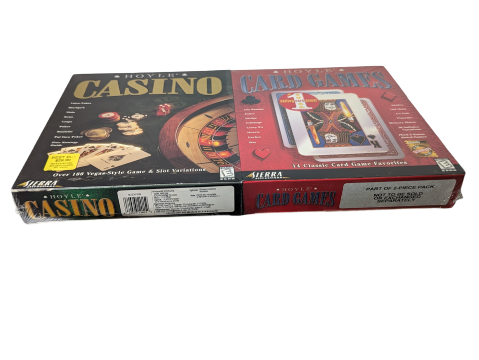 Hoyle Casino & Card Game Big Box PC Game Double 2-Piece Dual Pack NEW ...
