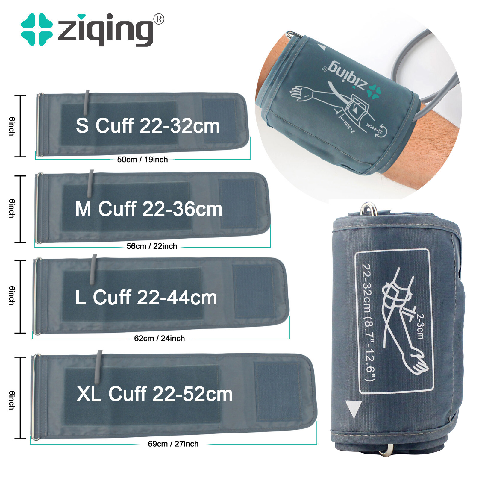 Extra Large Replacement Cuff Blood Pressure Monitor Cuff BP Cuff Size S ...
