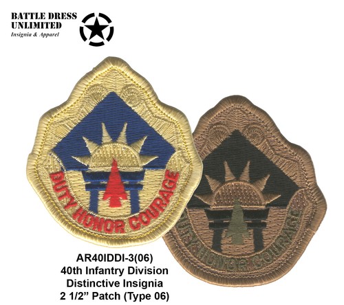 40th Infantry Division, Distinctive Insignia Patch (DI DUI Crest) | eBay