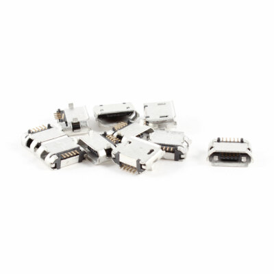 10pcs SMT Socket Surface Mount USB Micro Type-B 5pin Female Jack ...